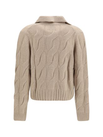Allude Womens Cashmere And Silk Sweater With Buttons 48 Kashmir-Capra Hircus Kashmir/capra