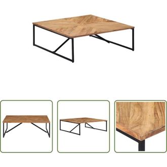 vidaXL Massivholz Couchtisch - Couchtisch 110x110x36 cm Massivholz Akazie