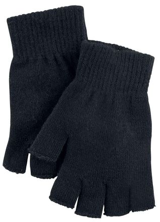 Black Premium by EMP Unisex schwarze Kurzfingerhandschuhe mit weichem Stoff Standard