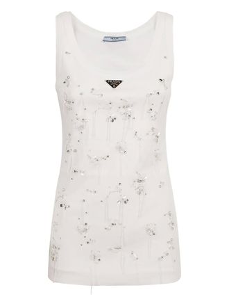 Prada Verzierte Weste - Wei&szlig;