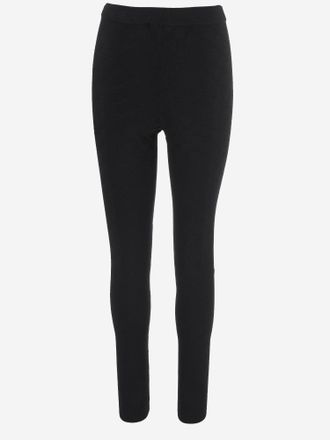 Gucci Womens Technical Viscose Trousers With Gg Motif Black