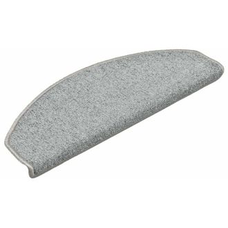 vidaXL Stufenmatten 30 Stk. 65x24x4 cm Hellgrau Halbrund Gro&szlig; vidaXL