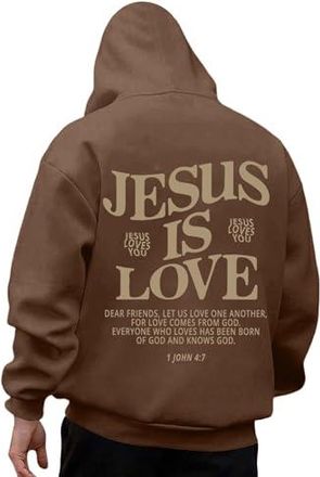 Generic Sweat a Capuche Homme Sweatshirt Hooded Hoodie Pullover Homme Longue Manche avec Doublure en Fleece et Design Th&eacute;matique, Sweatshirt pour Streetwear E