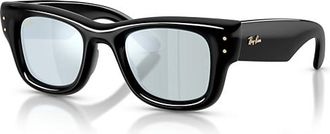 Ray-Ban Wayfarer Puffer Sonnenbrillen Schwarz Fassung Gr&uuml;n Glas 47-23