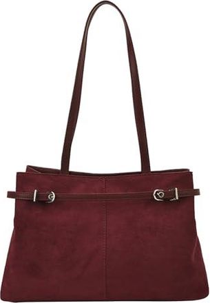 Generic Sac fourre-tout en faux daim, sac &agrave; main Hobo Vintage, sac &agrave; bandouli&egrave;re de capacit&eacute; pour femmes, travail, Shopping