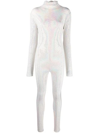 Atu Body Couture combinaison &agrave; effet paillet&eacute; - Blanc
