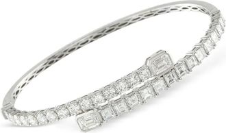 Luxury Bazaar bracelet jonc Love en or blanc 18ct serti de diamants - Argent