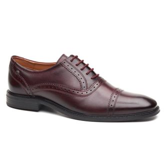 Base London Ascot Oxford Leder Herren Bordo Oxford Schuhe