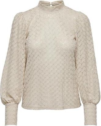 Jacqueline de Yong Femme Jdyavery L/S Lace Top JRS Noos T-Shirt &Agrave; Manches Longues, Sandshell, M EU
