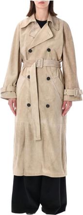 S.W.O.R.D 6.6.44 S.w.o.r.d 6.6.44, Femme, Manteaux, Beige, Taille: 38 FR Trench-coat crois&eacute; ceintur&eacute;