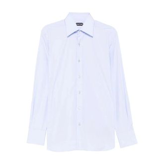 Tom Ford Poplin Slim Fit Shirt - - Shirts - Herren - Blau - 2XL