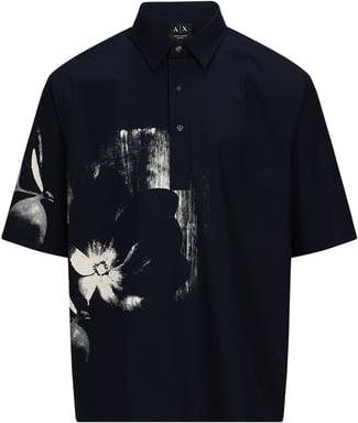 A|X Armani Exchange Chemise droite &agrave; motif en coton