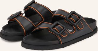 Birkenstock 1774 Birkenstock Pantoletten Arizona Leather Buckle schwarz