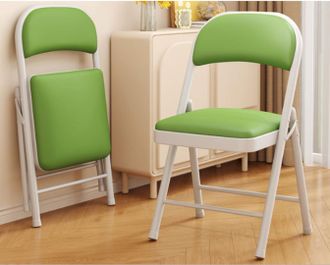 Generic Tragbarer Klappstuhl, Studentenwohnheimsessel, gepolsterte Klappstühle, klappbare Stühle mit Kissen, 250 kg / 550 lbs Kapazität, für Zuhause, Büro, Ve