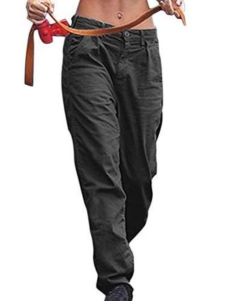 Minetom Pantalon Cargo Femme Taille Haute Hip Hop Streetwear Baggy Harem Pants Trousers Biker Punk Rock Pantalon Sportive Travail Jogging Legging Sweatpants N