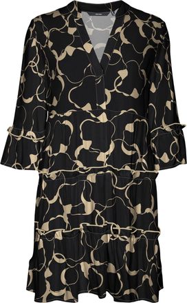 Vero Moda Damen Vmeasy Joy 3/4 Short Dress WVN Ga Sommerkleid, Schwarz, XS