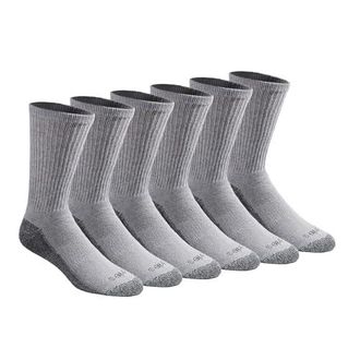 Dickies Dri-Tech Moisture Control Crew Socks Multipack Chaussettes décontractées, Gris (6 Paires), M (Lot de 6) Homme
