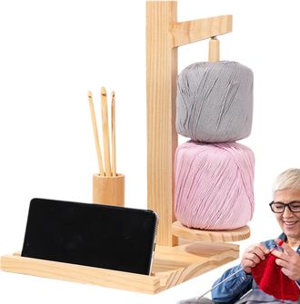 Generic h&auml;kelgarnhalter, h&auml;kelgarnhalter, h&auml;kelgarnhalter - magnetischer spinner aus holz | drehbarer garnhalter zum stricken, rutschfester spender f&uuml;r h&auml;kelg