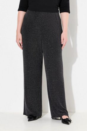 Ulla Popken Schlupfhose Jerseyhose Glitter gerades Bein Elastikbund