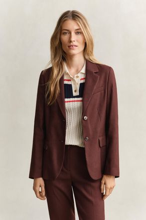 GANT Damen Stretch-Blazer aus Leinen (32) FRESH SOIL