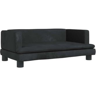 vidaXL Kindersofa Schwarz 80x45x30 cm Samt Vidaxl