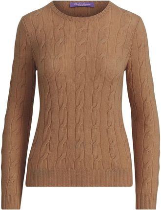 Ralph Lauren Collection Kaschmirpullover mit Zopfmuster - Braun
