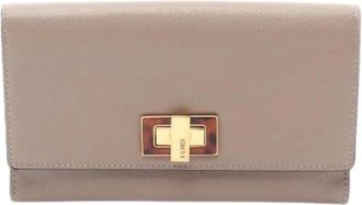 Fendi Pre-owned Peekaboo Selleria Long Wallet - Femme - Pre-owned - Beige - Taille: ONE Size