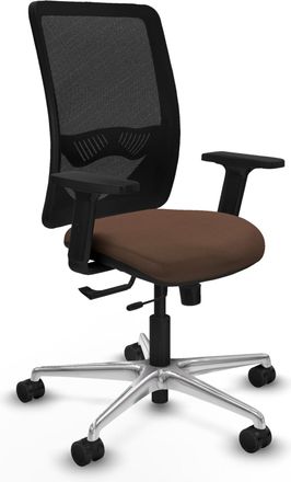 Piqueras y Crespo Stuhl aus Netzstoff Zulema mit 2D-Armen, h&ouml;henverstellbare Lendenwirbelst&uuml;tze, ausgestattet mit Syncro/Traslack und Schneideschaum, mit Rollen von 65 