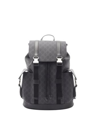Gucci 2016-2025 gro&szlig;er GG Supreme Rucksack - Schwarz
