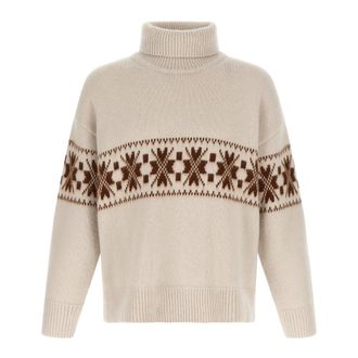 Kiton Pullover mit hohem Kragen - - Knitwear - Damen - Beige - XS