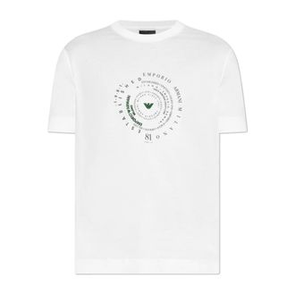 Emporio Armani Homme, Tops, Blanc, Taille: XL T-shirt imprim&eacute;