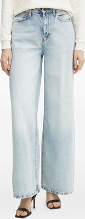 Guess Co Weite Jeans mit Logo-Applikation - Blau