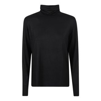 Majestic Filatures Elegante Viskose T-shirts und Polos - - Tops - Damen - Schwarzk - M