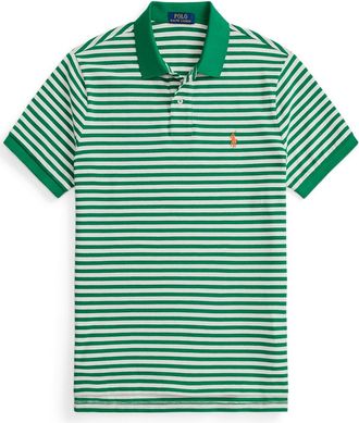 Ralph Lauren Piqu&eacute;-Poloshirt mit Ringelstreifen, Custom Slim Fit in