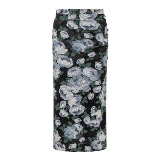 Stella McCartney Femme, Jupes, Multicolore, Taille: 38 FR Bunch of Roses Long Mesh Skirt