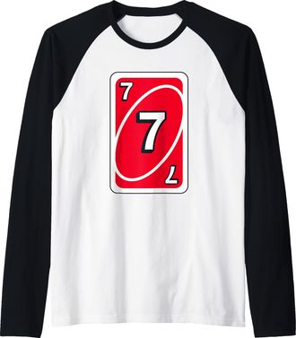 Uno Halloween Red 7 Karte Raglan