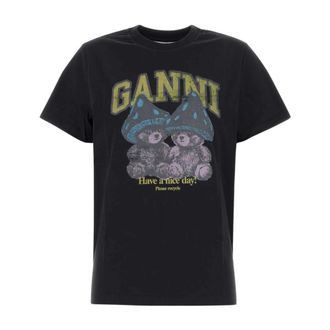 Ganni T-Shirts - - Tops - Damen - Schwarzk - S