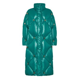 Philipp Plein Femme, Manteaux, Vert, Taille: 38 FR Long Puffer Jacket