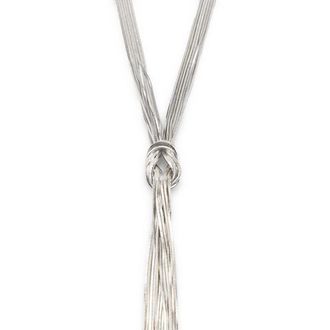 Au Printemps Paris Geknotete Halskette - Silber