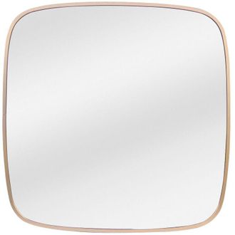 Vente-Unique Miroir carr&eacute; en aluminium - 60 x 60 cm - Dor&eacute; - ALUNI