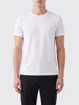 Tom Ford T-shirt &agrave; col rond en coton stretch avec manches courtes et ourlet droit