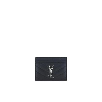 Saint Laurent Cassandre Matelass&eacute; Kartenetui - - Accessories - Damen - Schwarzk - ONE SIZE