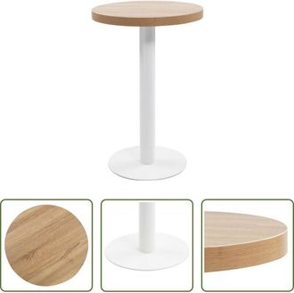 vidaXL vidaXL Bistrotisch 50 cm - Bistrotisch Hellbraun 50 cm MDF