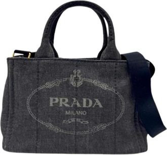 Prada Sac mini vintage en jean Pre-owned - Femme - Pre-owned - Noir - Taille: ONE Size