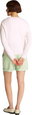 Tommy Hilfiger Damen Strickjacke Cardigan Jersey Fine mit Knopfleiste, Rosa (Light Pink), XXS