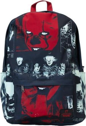 Loungefly Warner Brothers It Pennywise I Heart Horror Sac à dos en nylon pleine taille