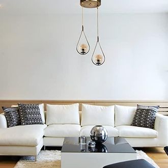 Opviq Glam Scandinavian Chandelier, 70 cm Height, 25 cm Diameter | 100% Metal, Copper Finish, E27 Socket, Oven Dried Paint | Elegant Lighting for Modern Spa