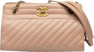 Chanel Pre-owned Quilted Goatskin Tote - - Pre-owned - Damen - Beige - ONE SIZE