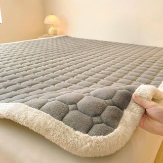 Generic Zusammenklappbare Futon-Matratze, sanfte Schlafoberfläche, waschbar in der Waschmaschine, Milchsamtmaterial, luxuriöse Tatami-Matte, ideal für Camping