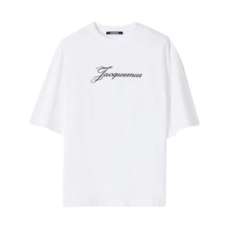 Jacquemus T-Shirt mit Logo-Print - - Tops - Damen - Wei&szlig; - L